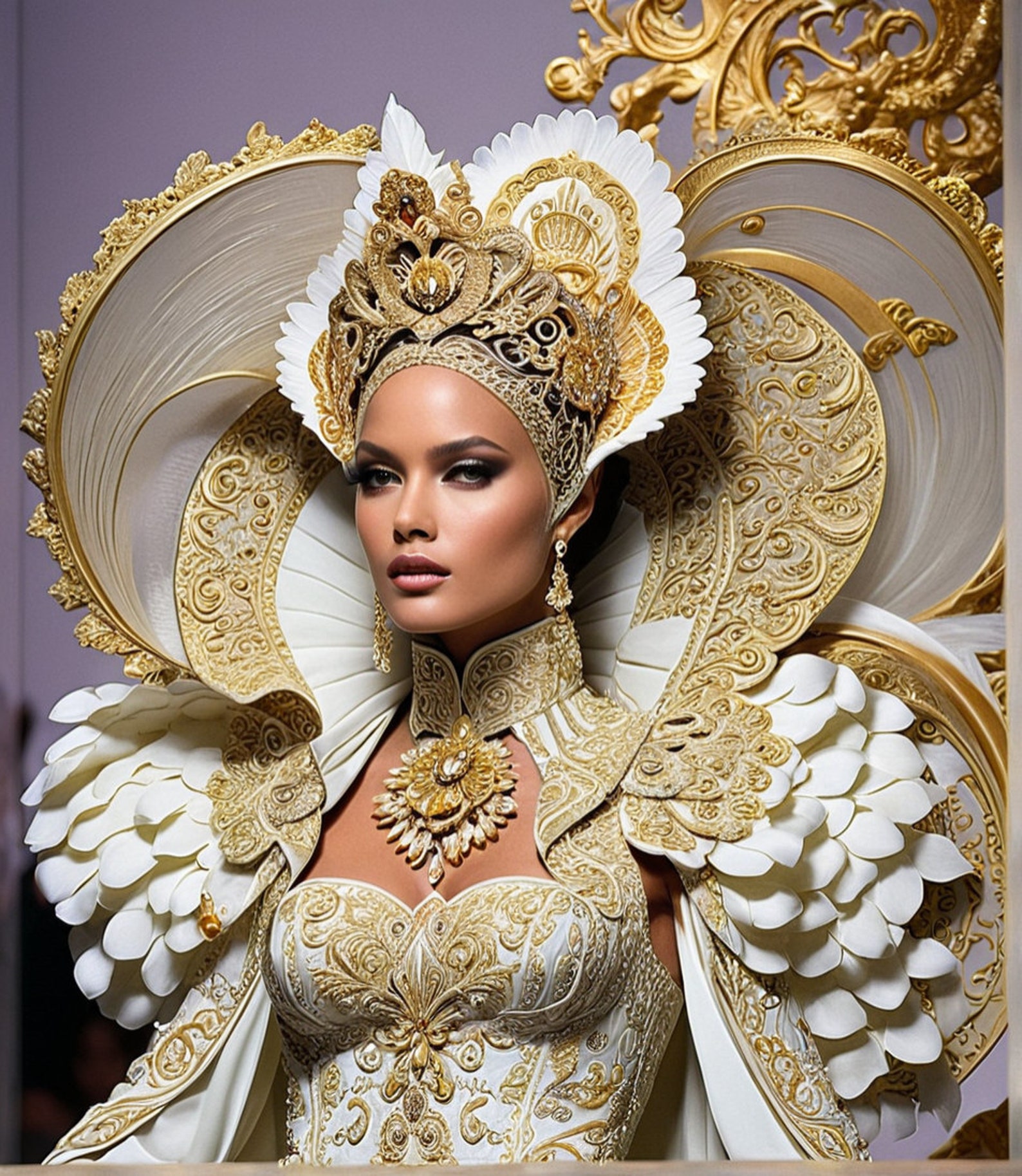 Order Your Glamorous Ceremonial Portrait of the Beauty Queen for Social ...
