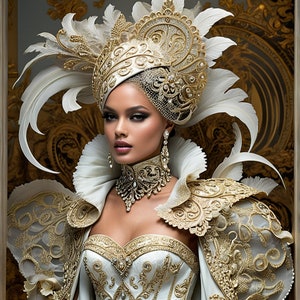 Order Your Glamorous Ceremonial Portrait of the Beauty Queen for Social ...