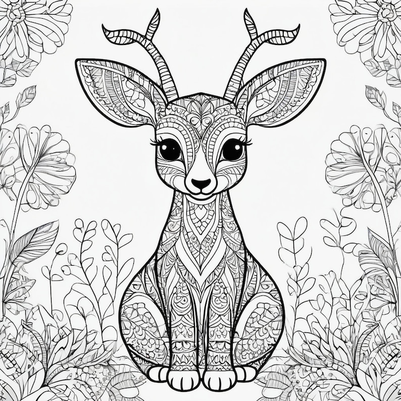 Coloring Page Printable, Zentangle Inspired, Instant Download ...