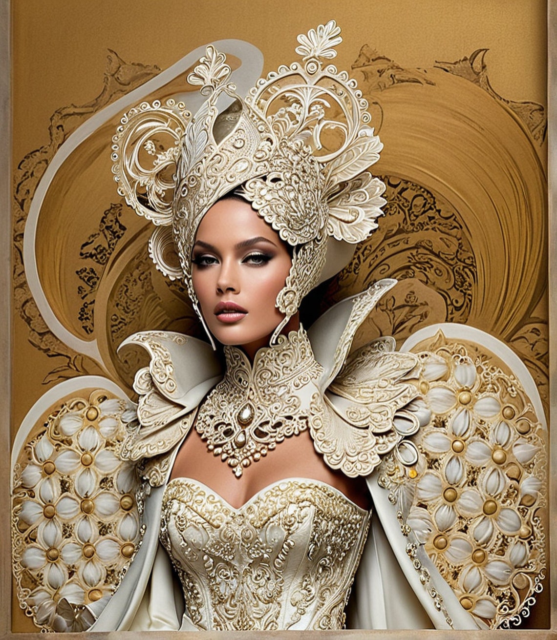 Order Your Glamorous Ceremonial Portrait of the Beauty Queen for Social ...