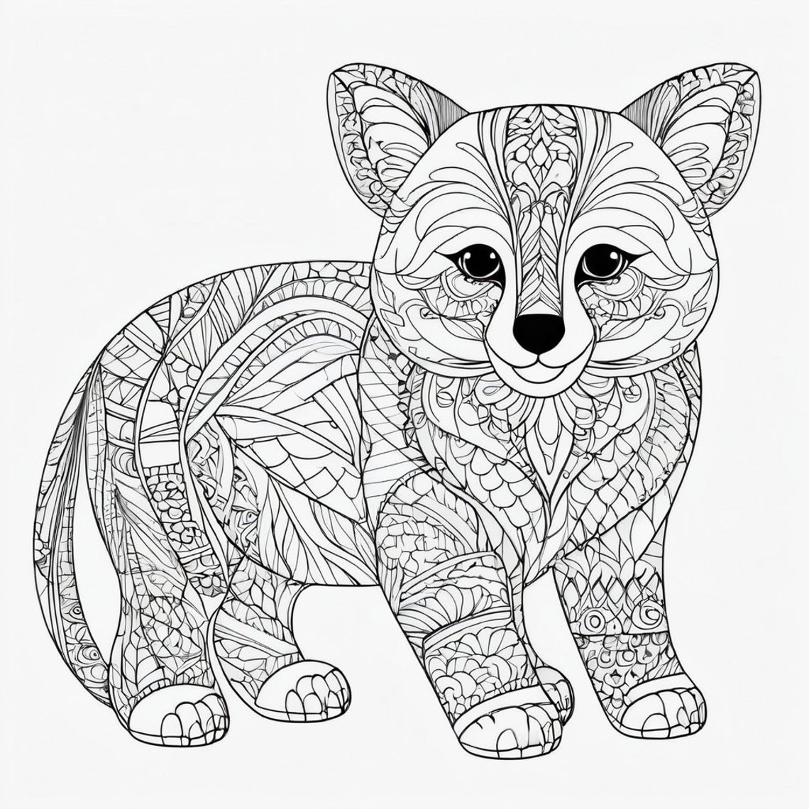 Coloring Page Printable, Zentangle Inspired, Instant Download ...