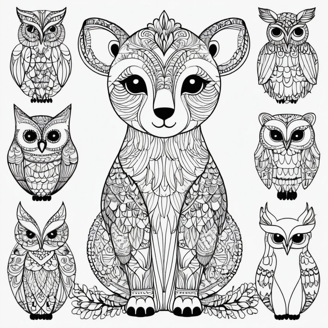 Coloring Page Printable, Zentangle Inspired, Instant Download ...