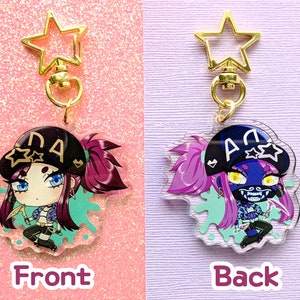 Pop Star Glitter Keychain - Etsy