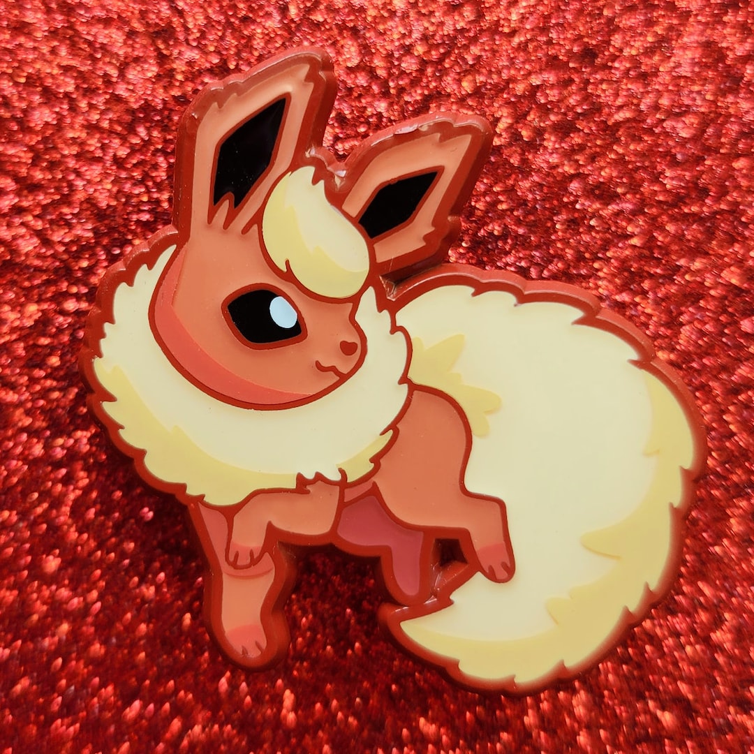 Flareon Pin: Hard Enamel, Dyed Metal - 1.5" - Etsy