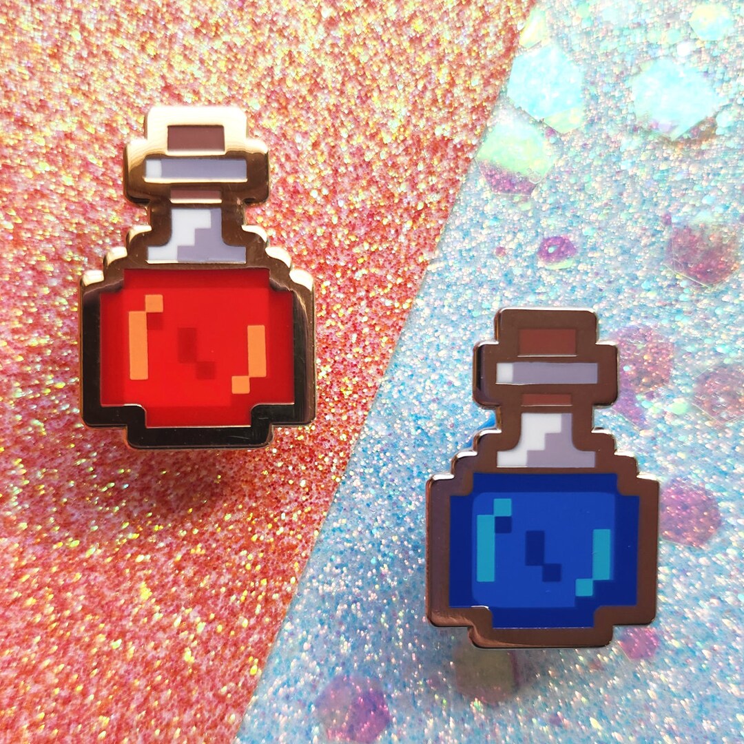 RPG HP & MP Potion Pins - Etsy