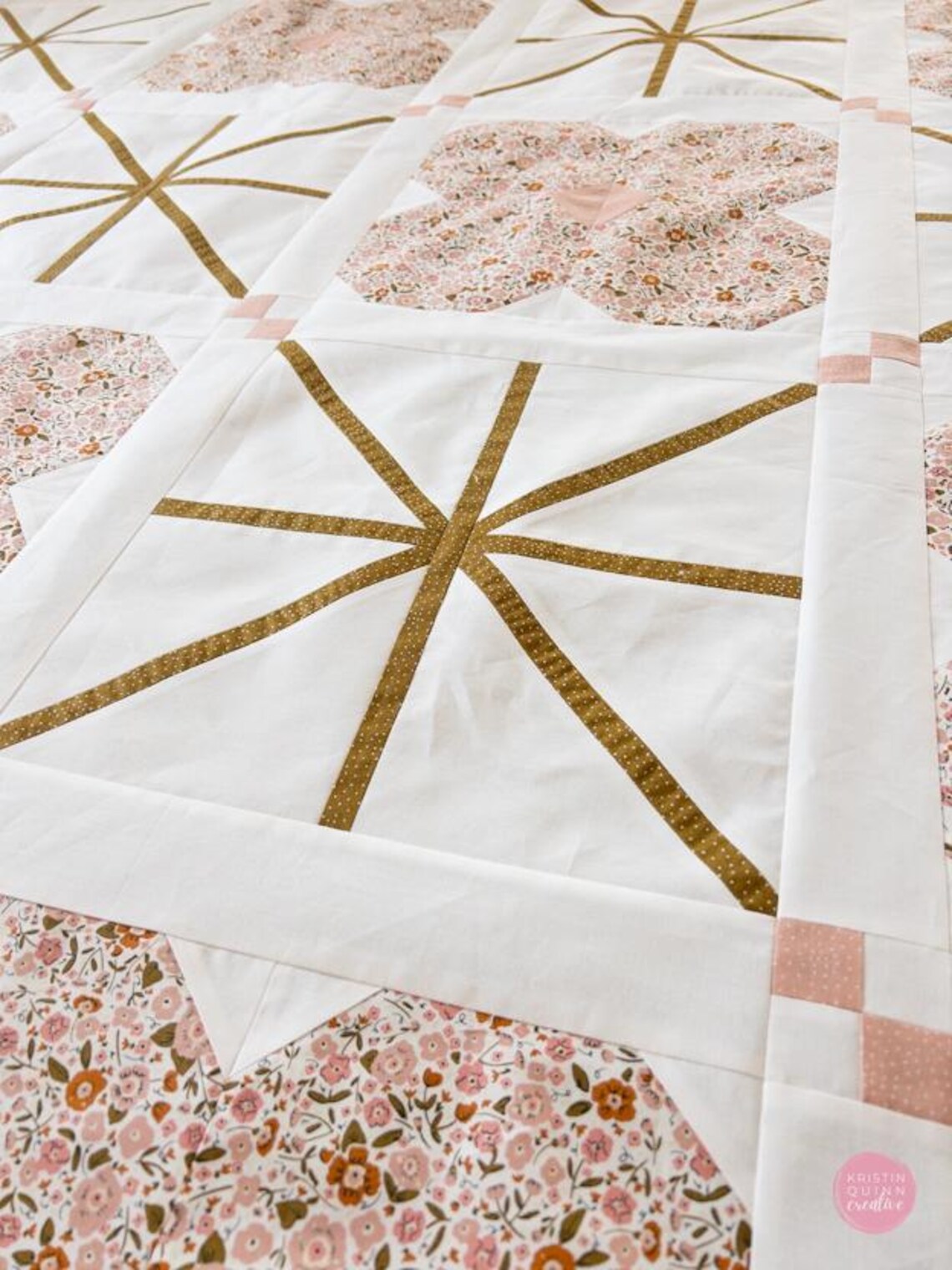 Floral Star Quilt Pattern: Modern Throw & Toddler Sizes (PDF Download ...