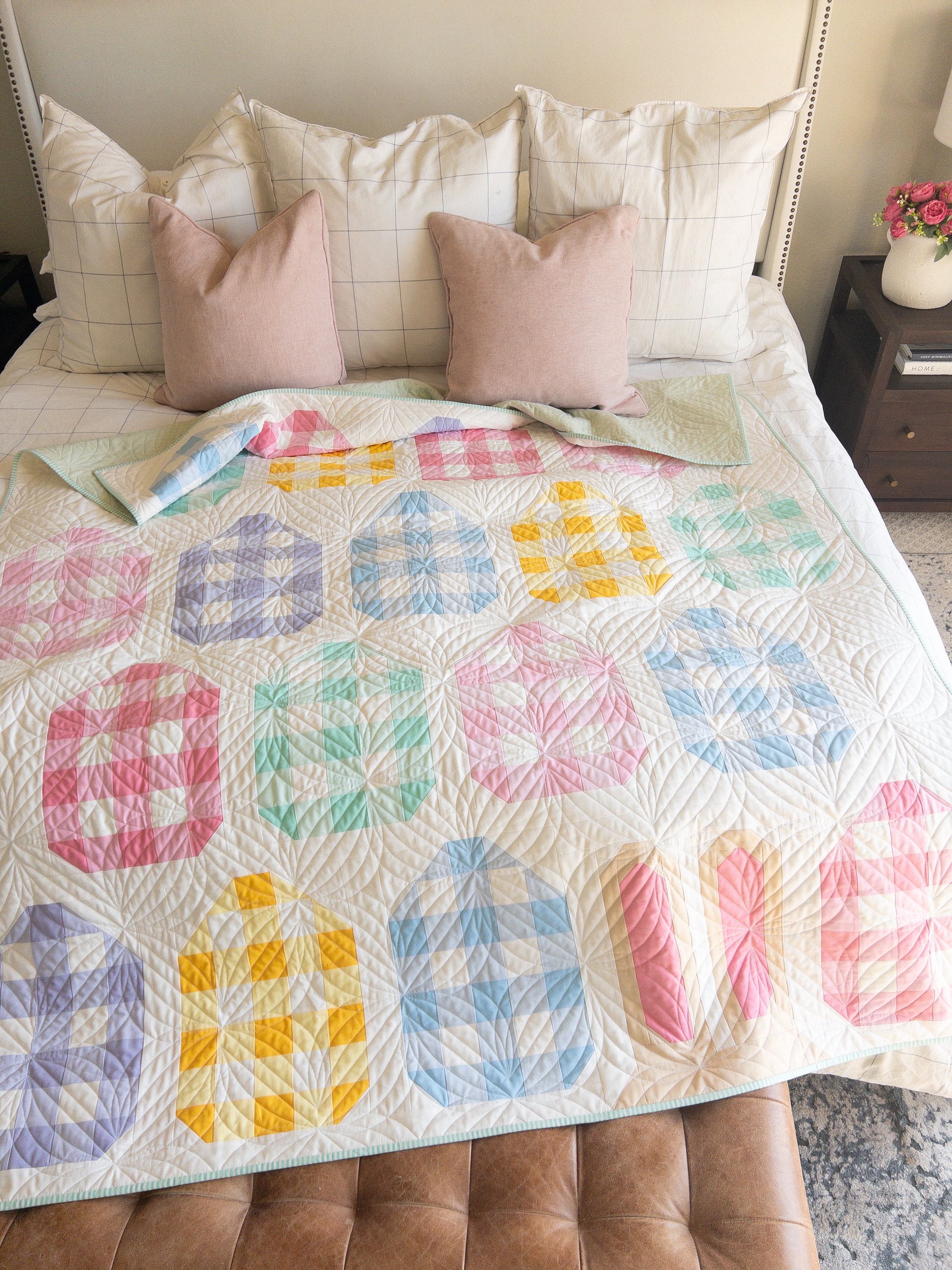 Bunny Kisses Quilt Kit | Classic Version - Spring Quilt, Easter Egg and ...