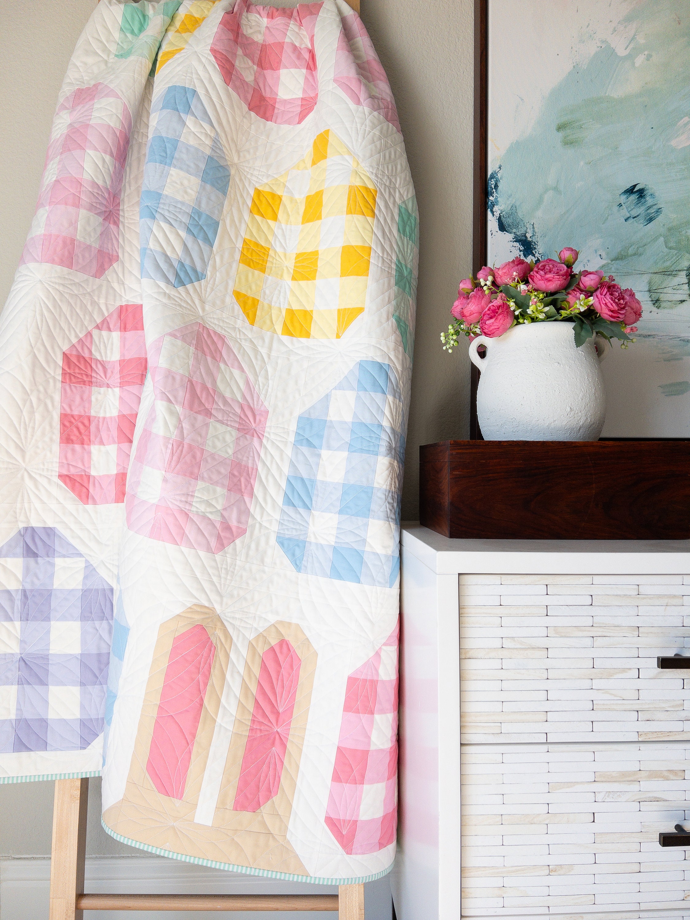 Bunny Kisses Quilt Kit | Classic Version - Spring Quilt, Easter Egg and ...