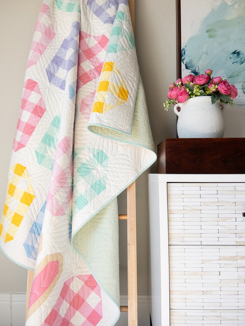 Bunny Kisses Quilt Kit | Classic Version - Spring Quilt, Easter Egg and ...