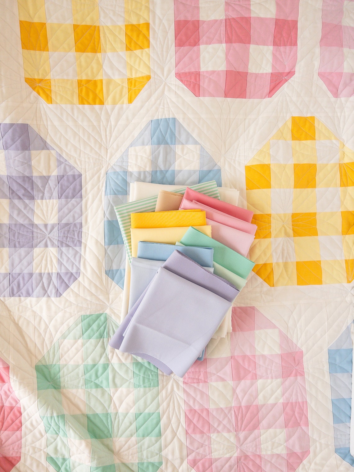 Bunny Kisses Quilt Kit | Classic Version - Spring Quilt, Easter Egg and ...