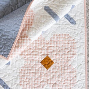 Floral Star Quilt Pattern: Modern Throw & Toddler Sizes (PDF Download ...