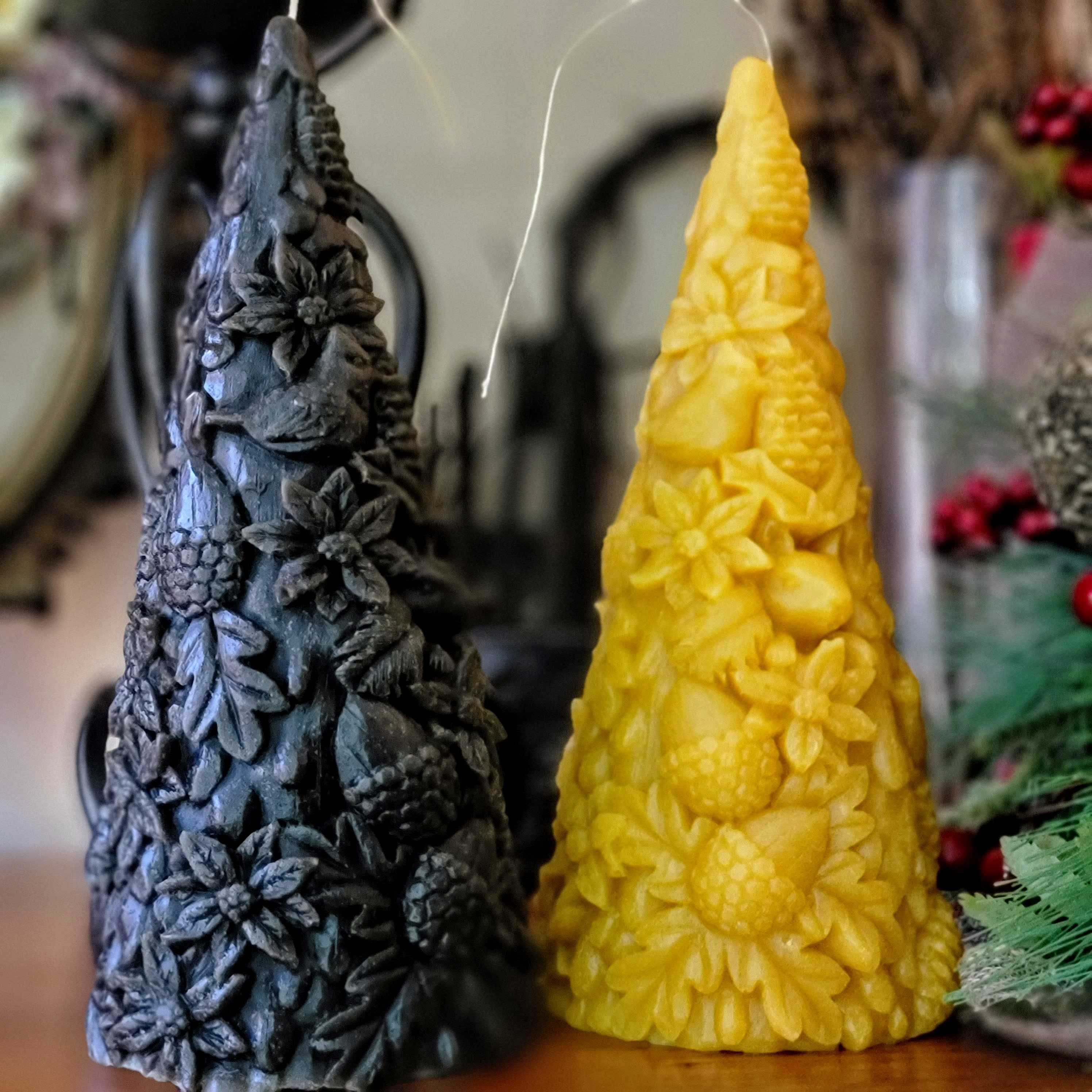 Woodland Creatures Handmade Beeswax Tree Candle Large - Etsy