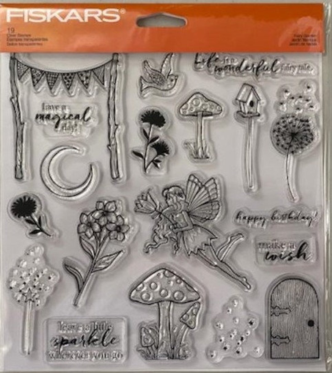 Fiskars 113570 Fairy Garden Clear Stamps (8" X 8") - Etsy