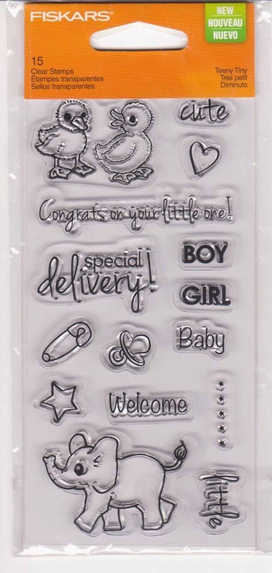 Fiskars 102890-1001 Teeny Tiny Clear Stamps (3"x 6") - Etsy