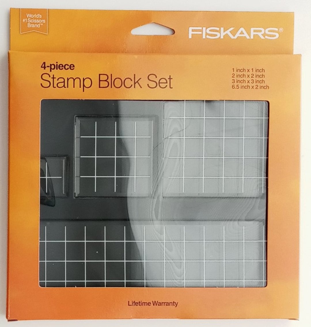 Fiskars 01-000068J Clear Stamp Block Set, 4 Piece - Etsy
