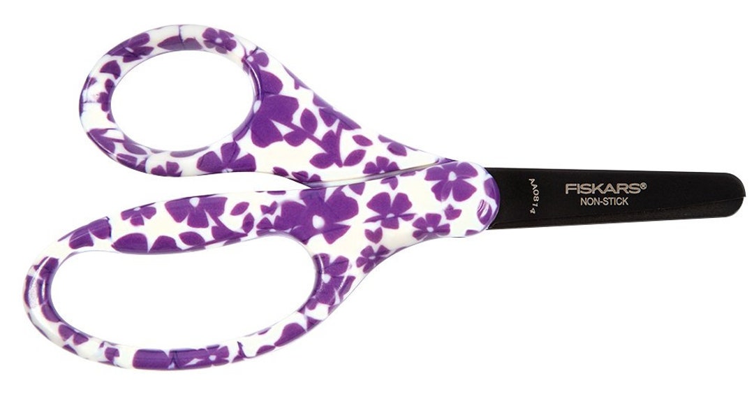 Fiskars 124162-1014 5" Designer Non-stick Blunt-tip Kids Scissors ...