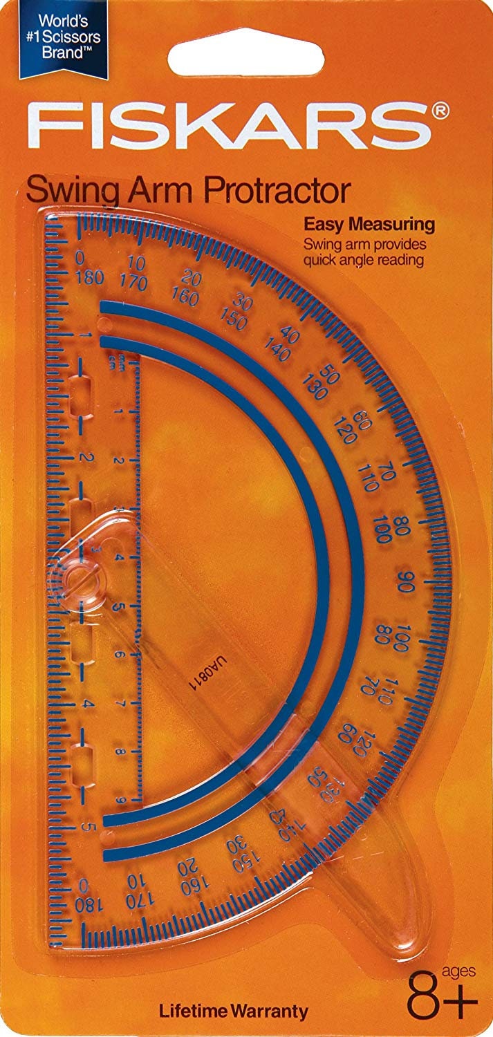 Fiskars 12-95400J 6 Clear Plastic Swing Arm Protractor - Etsy