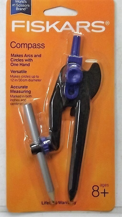 Fiskars 12-95300J Plastic Compass Ages 8 Assorted Colors | Etsy