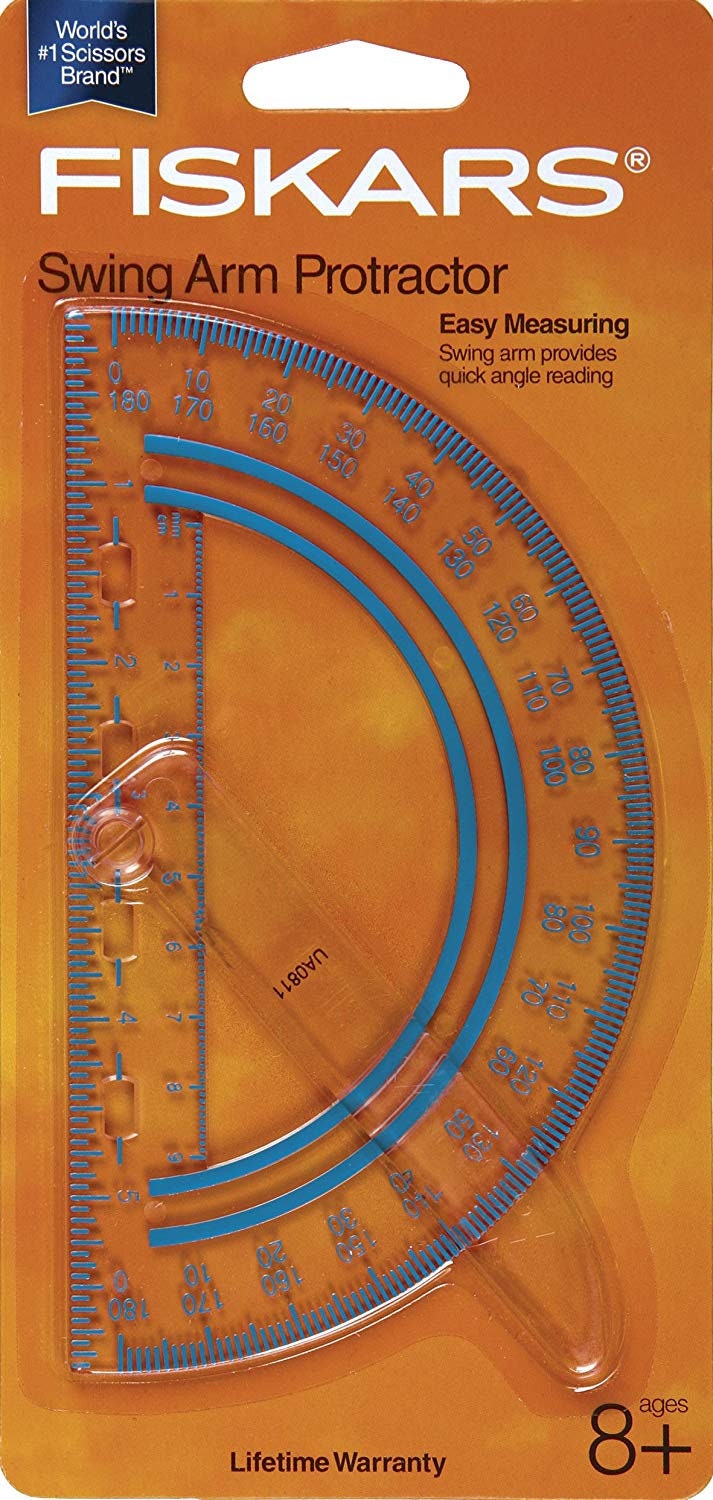 Fiskars 12-95400J 6 Clear Plastic Swing Arm Protractor - Etsy