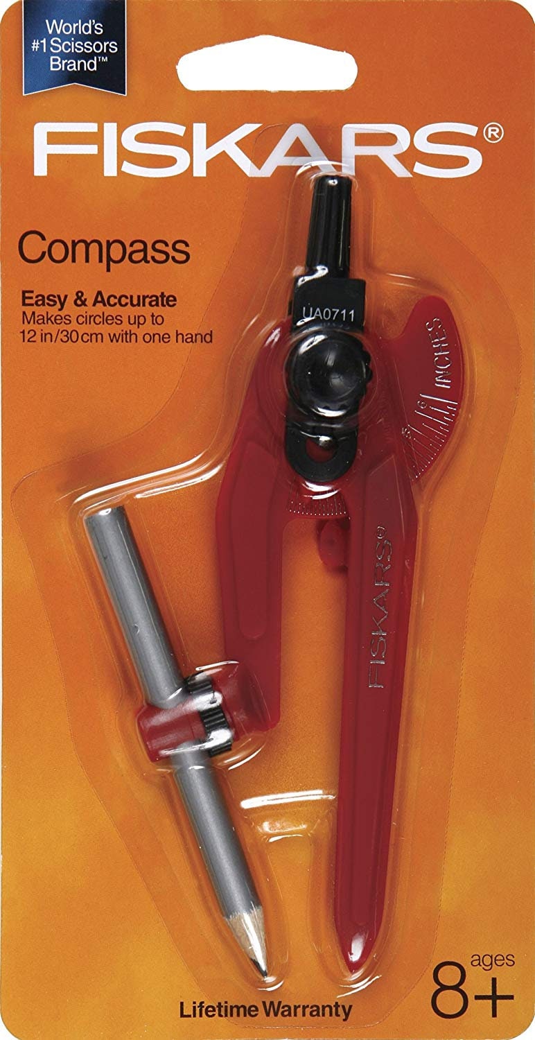 Fiskars 12-95300J Plastic Compass Ages 8 Assorted Colors | Etsy