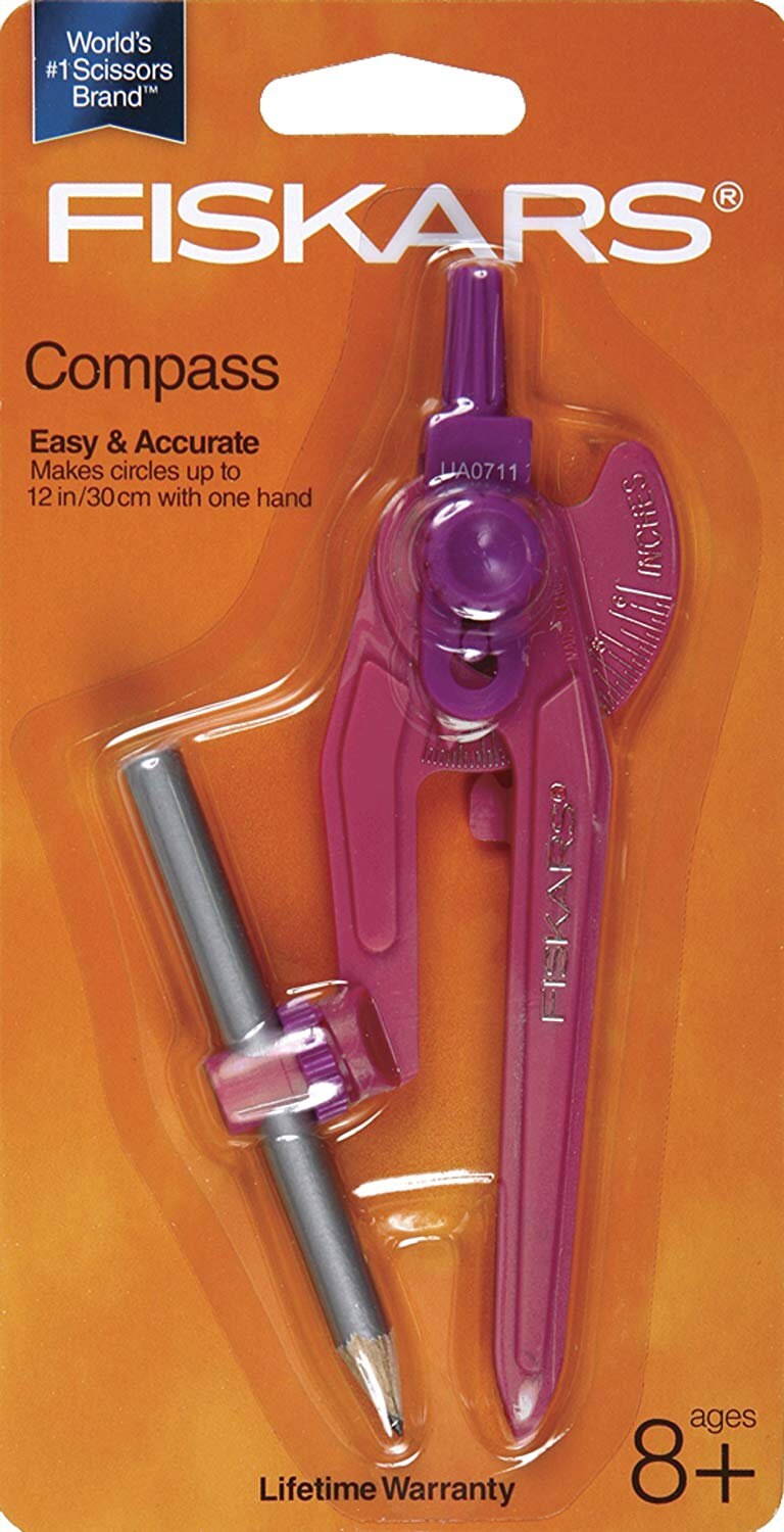 Fiskars 12-95300J Plastic Compass Ages 8 Assorted Colors | Etsy