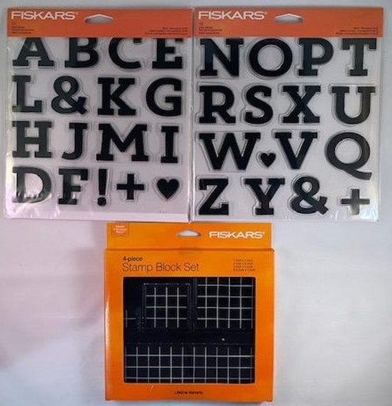 Fiskars 146720 Clear Acrylic Stamp Set Full Alphabet of Block | Etsy