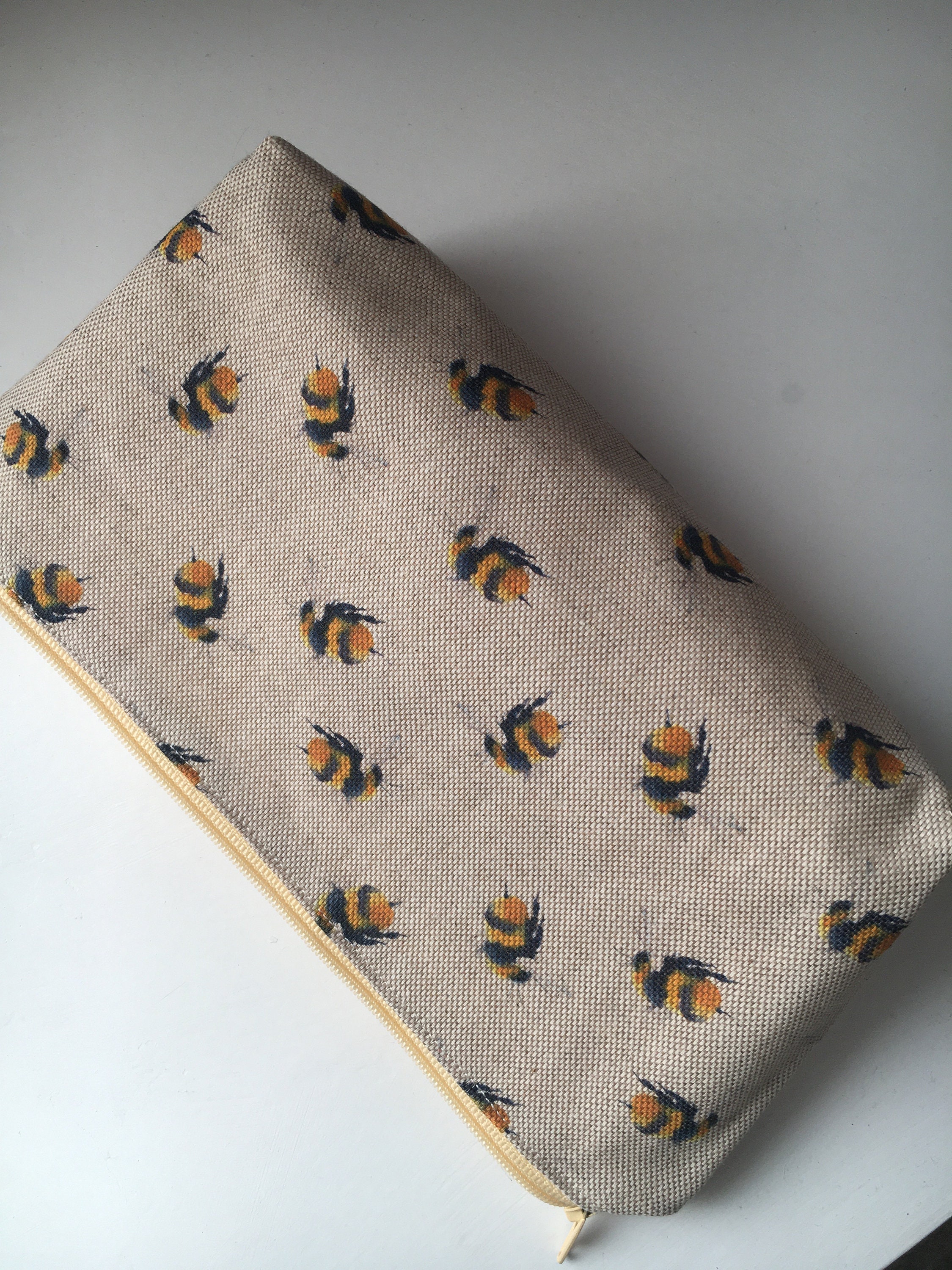 Bumblebee Fabric Pencil Case Handmade Bee Make-up Bag Bee | Etsy