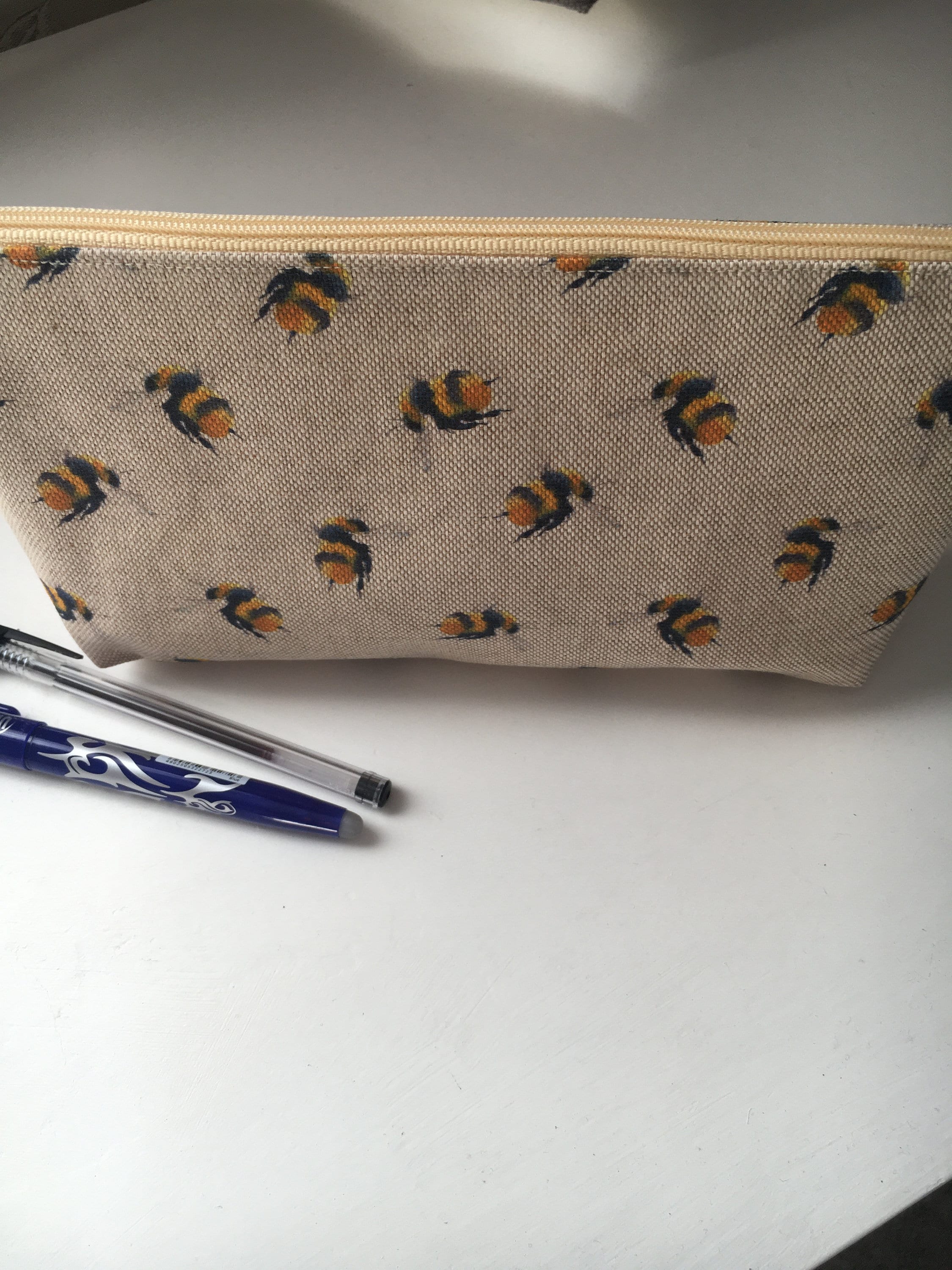 Bumblebee Fabric Pencil Case Handmade Bee Make-up Bag Bee | Etsy