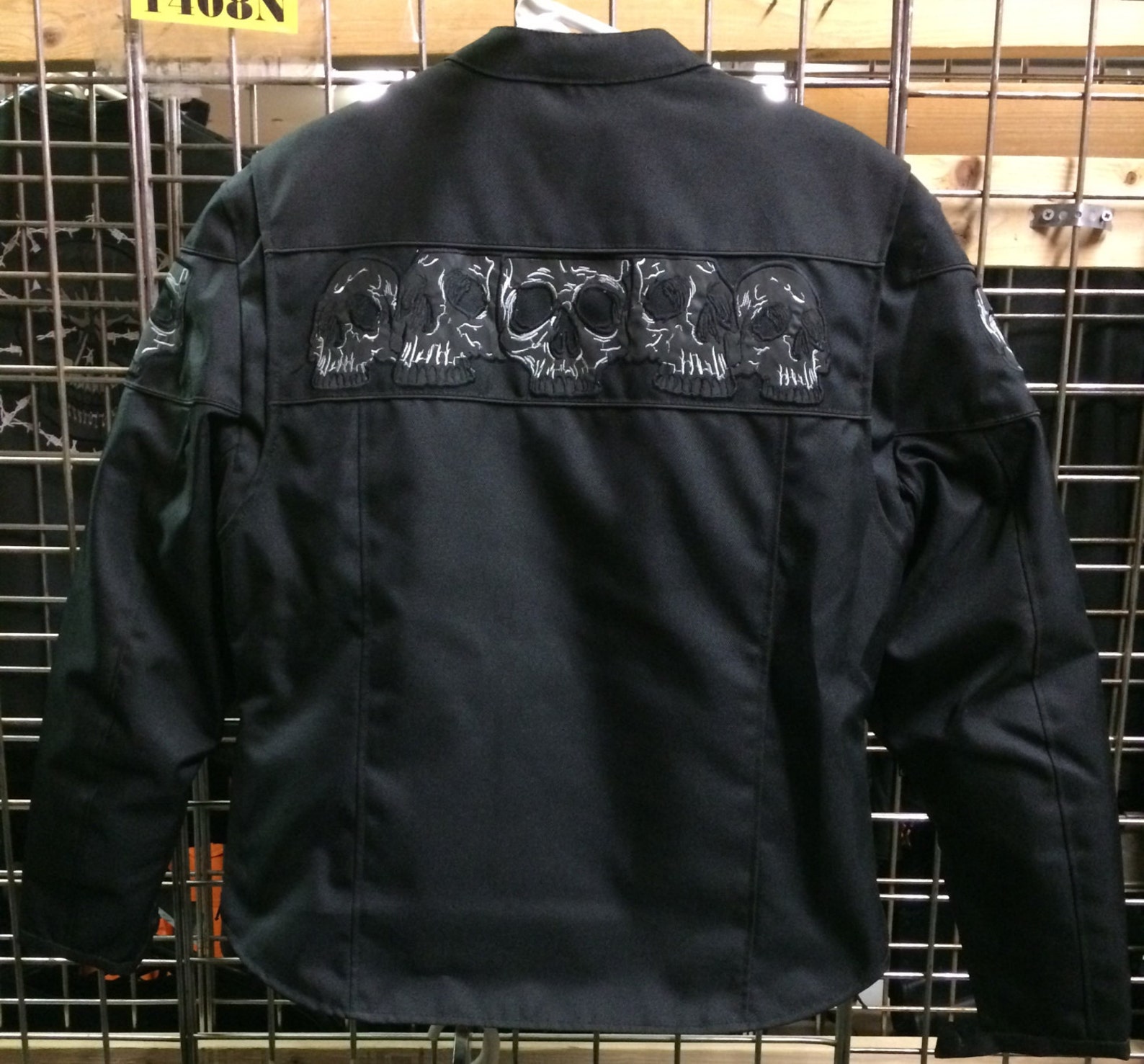 Men's Textile Reflective Skull Riding Jacket - Etsy