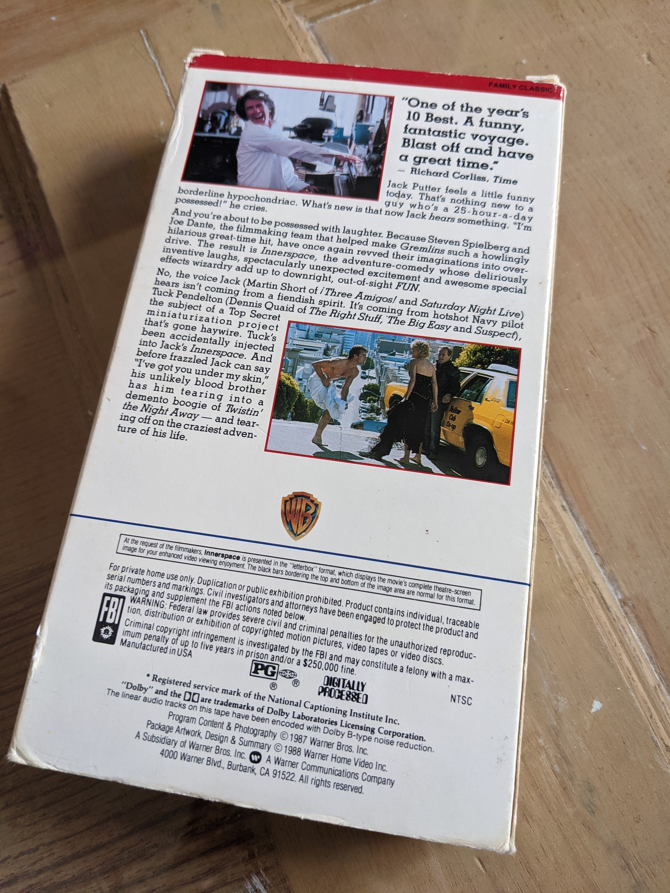 Innerspace (VHS) - 1987 - Warner Home Video - Etsy