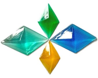 Large Faceted Rhombus Gem Flat Back Jewel Resin Diamond | Etsy