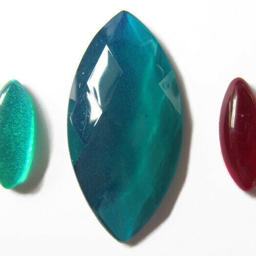 Rhombus Cosplay Gem Flat Back Jewel Resin Cabochon for - Etsy