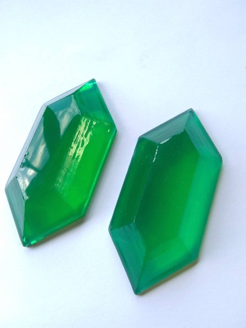 Large Resin Rupee Cosplay Gem Flat Back Hexagon Jewel | Etsy