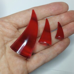 Three Sizes. Pair of Resin Horns, Claws, Demon, Devil Cosplay, NEW Tie ...