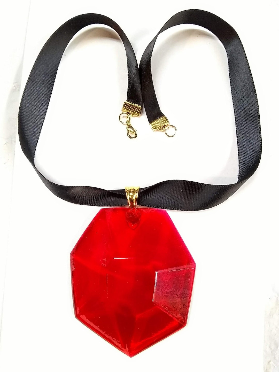 Siren Cosplay Necklace or Gem, Heptagon Gem, Flat Back Jewel, Cabochon ...