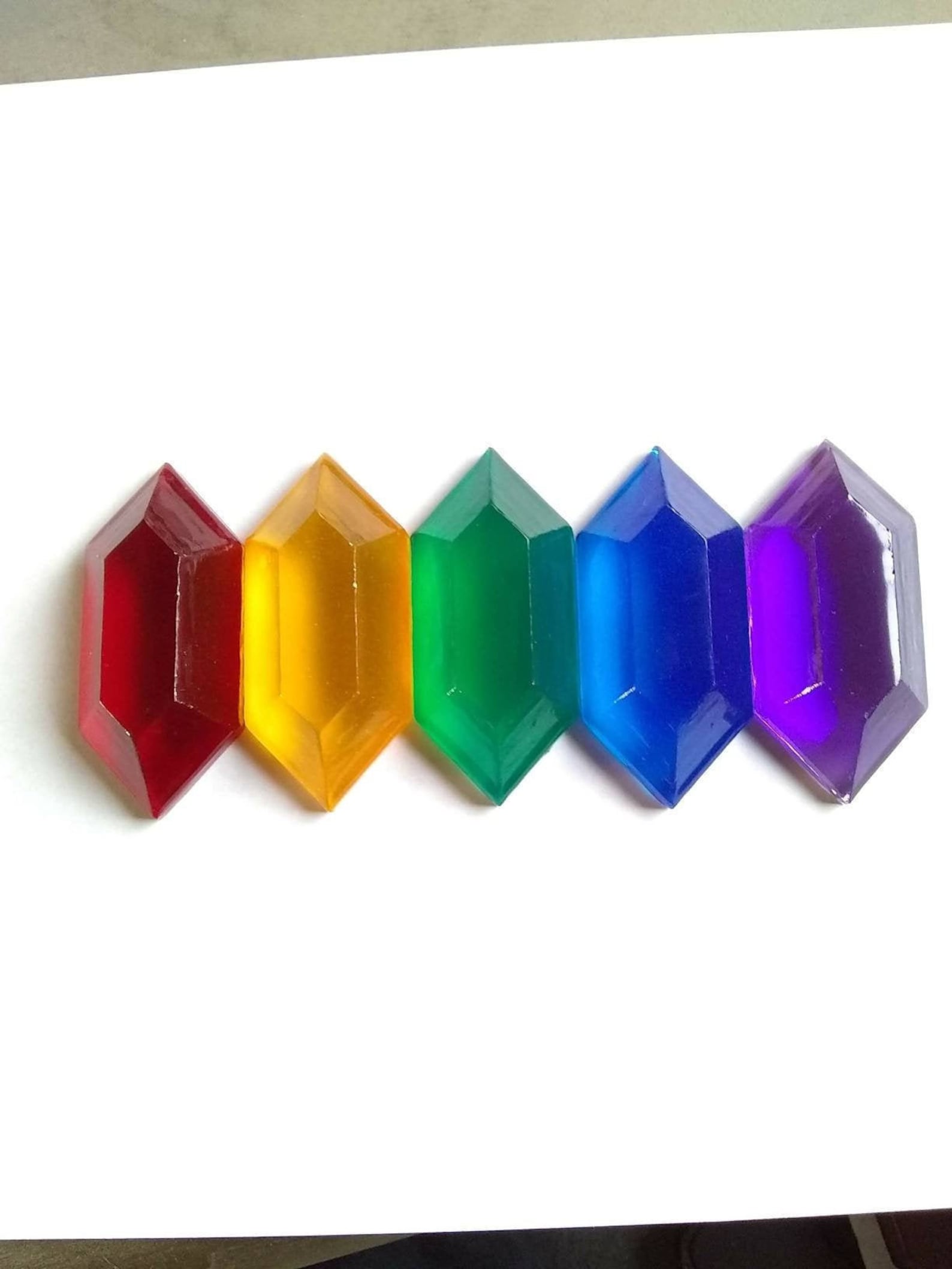 Large Resin Rupee Cosplay Gem Flat Back Hexagon Jewel | Etsy