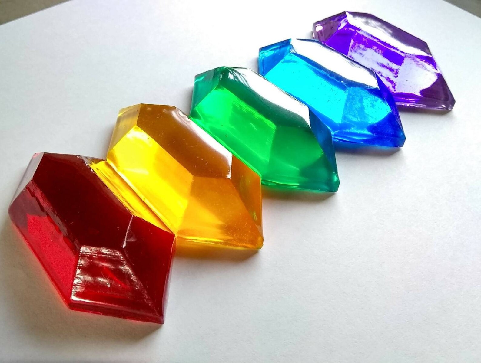 Large Resin Rupee Cosplay Gem Flat Back Hexagon Jewel | Etsy