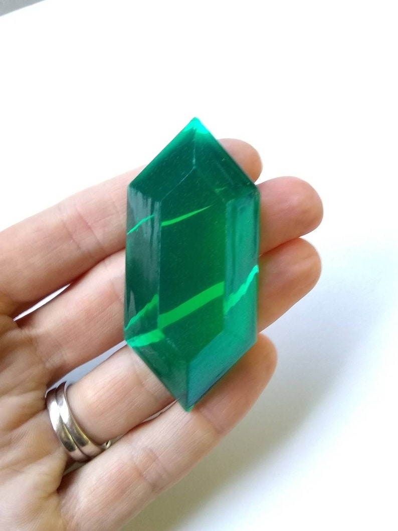 Large Resin Rupee Cosplay Gem Flat Back Hexagon Jewel - Etsy