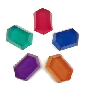 Rupees, Hexagon, Cosplay Gem, Flat Back Jewel, Cabochon for Costume ...