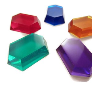 Rupees, Hexagon, Cosplay Gem, Flat Back Jewel, Cabochon for Costume ...