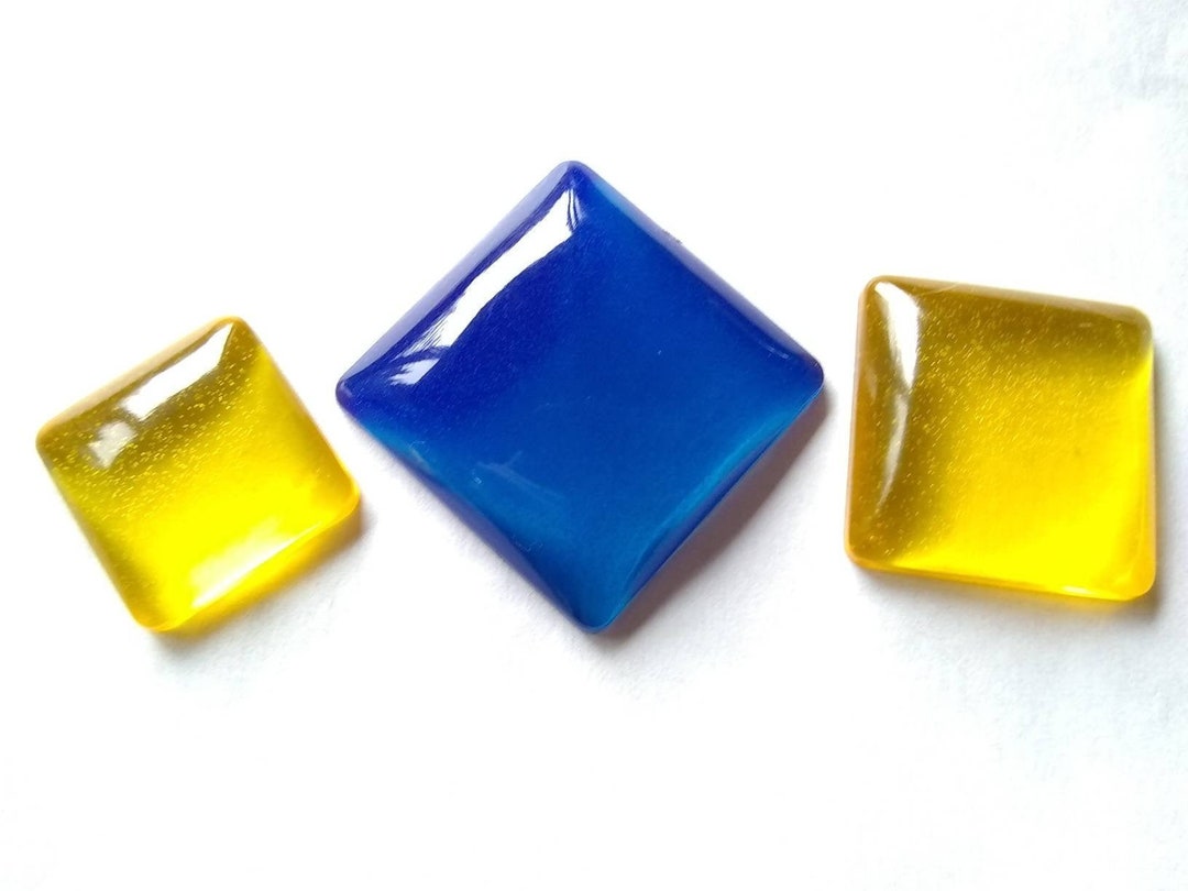 Square Gem, Flat Back Jewel, Resin Cabochon for Costume, Cosplay or ...
