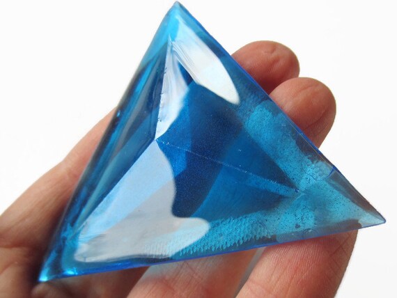 Pyramid Triangle Cosplay Gem Large Flat Back Jewel | Etsy