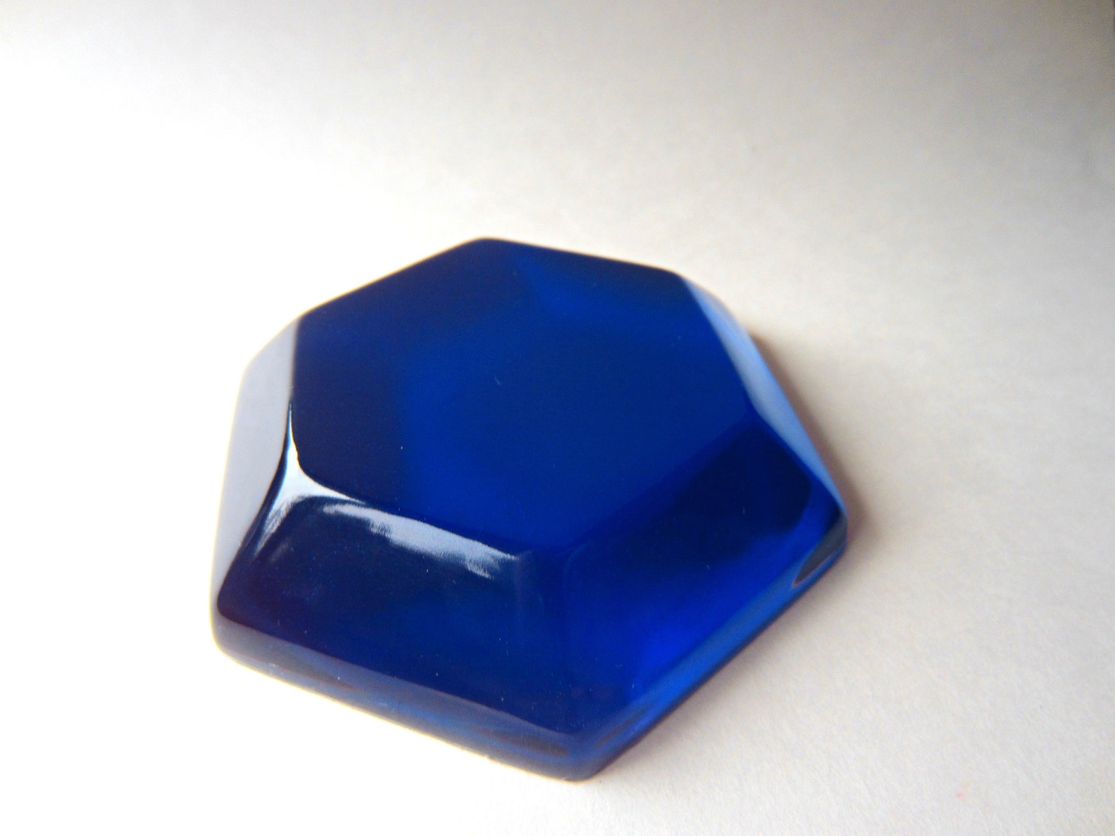 Large Hexagon Gem, Cosplay Gem, Flat Back Jewel, Amethyst Cabochon for ...
