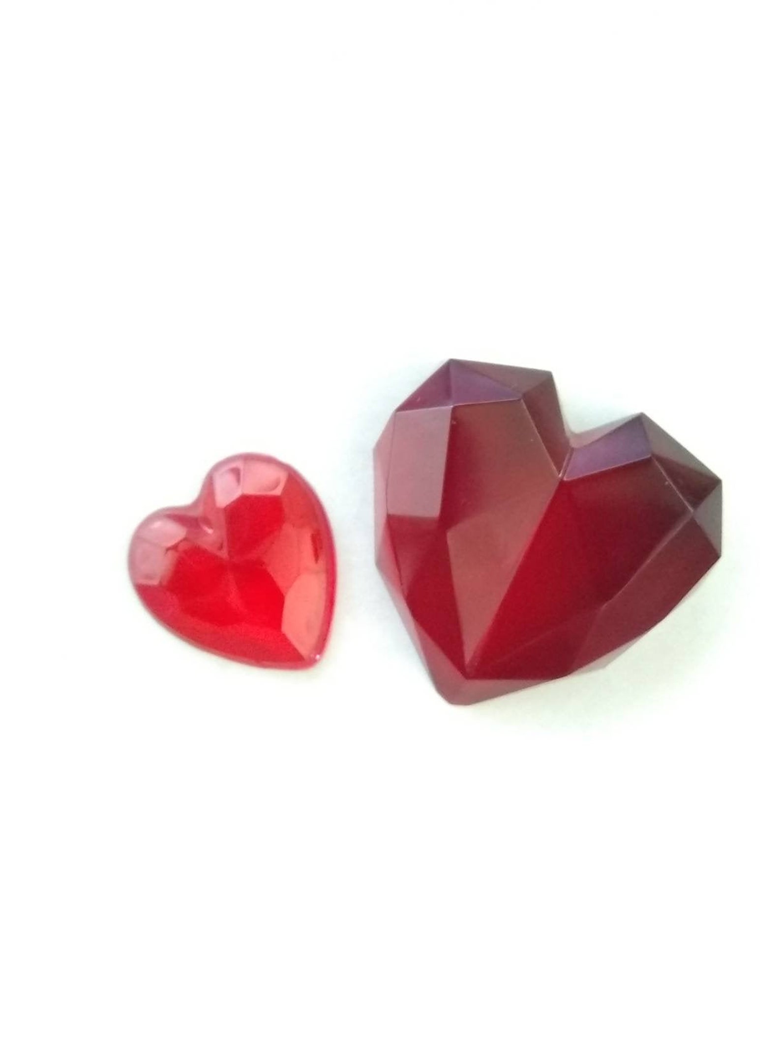Spinel Heart Gem Geometric Resin Jewel Cosplay Gem Faceted - Etsy