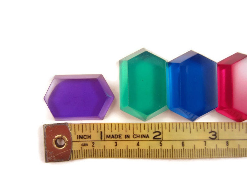 Rupees Hexagon Cosplay Gem Flat Back Jewel Cabochon for - Etsy