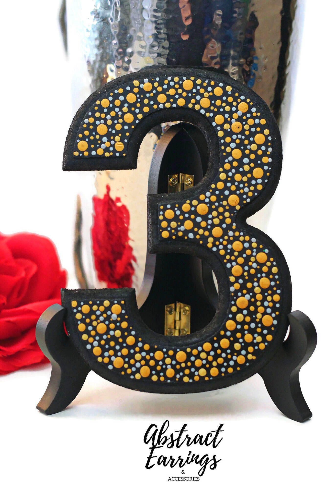 Number 3 Party Sign 3rd Anniversary Decoration Black Gold - Etsy