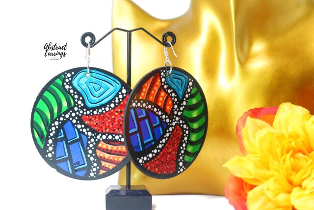 AbstractEarrings - Etsy