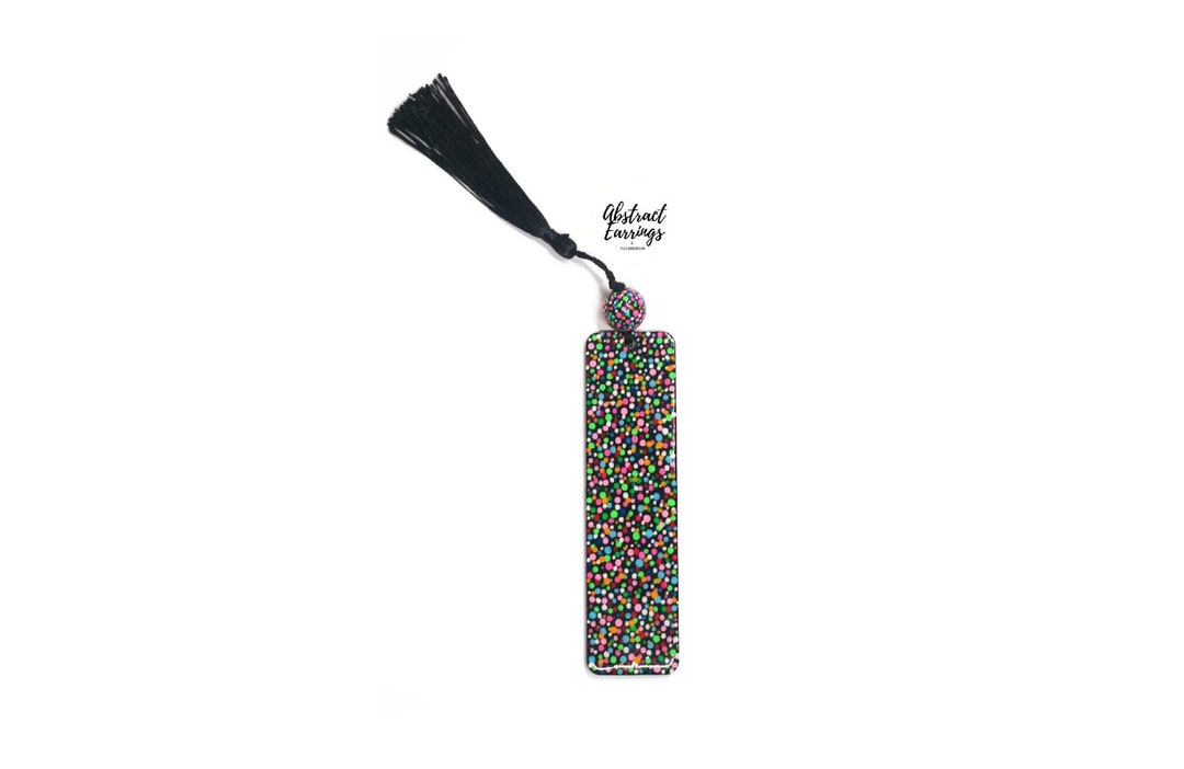 Glow in the Dark Bookmark - Neon Confetti Bookmark - Fun Dots Bookmark ...