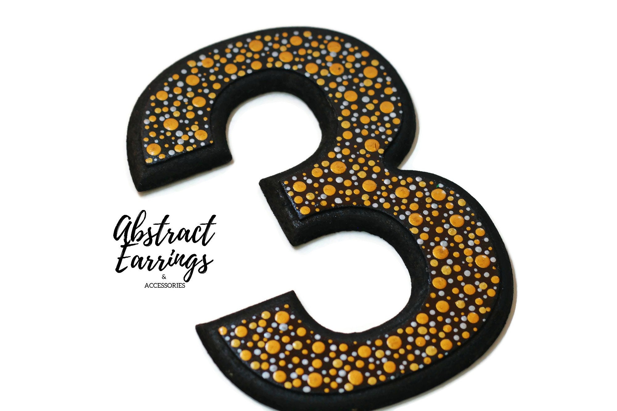 Number 3 Party Sign 3rd Anniversary Decoration Black Gold - Etsy
