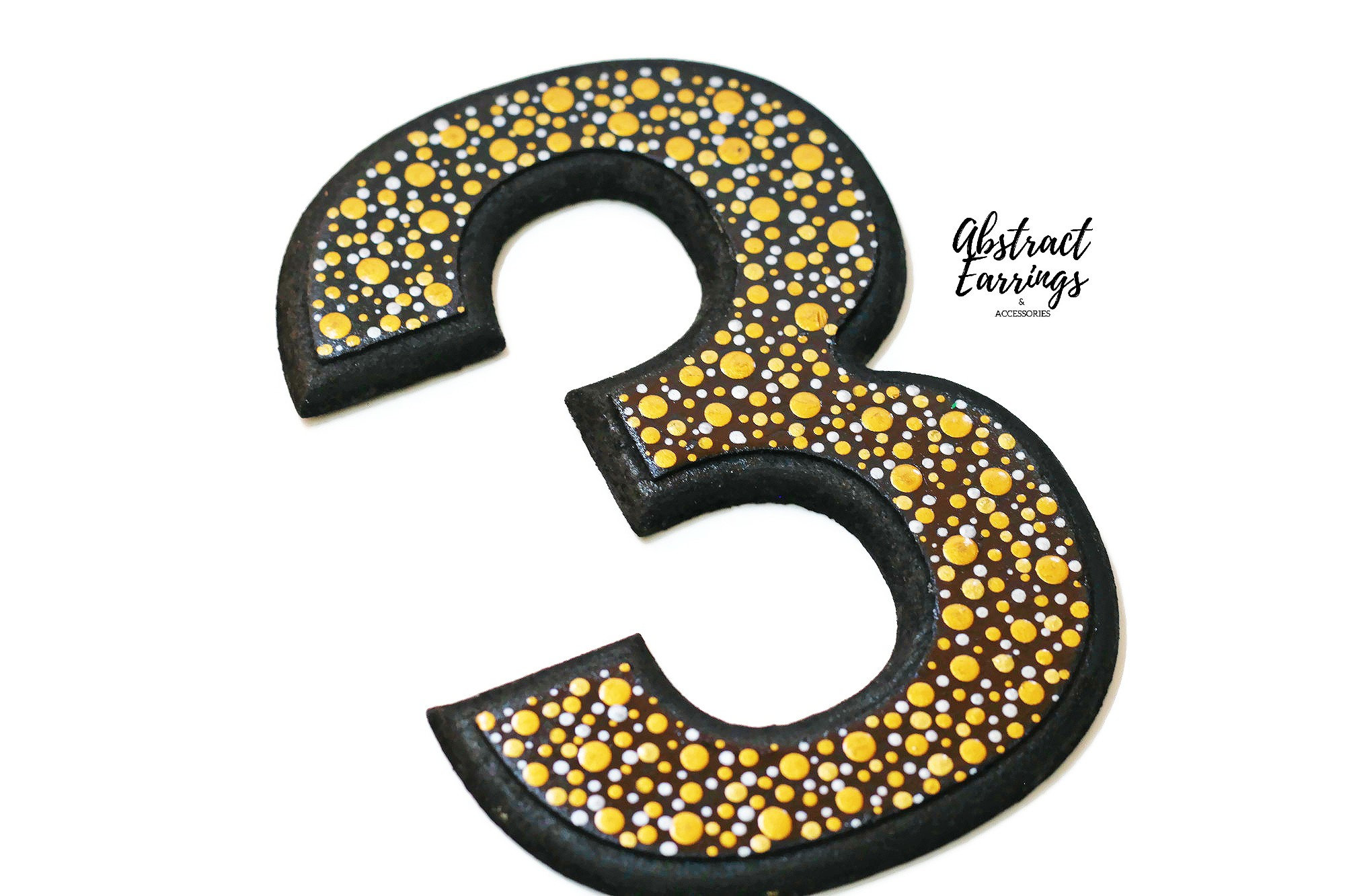 Number 3 Party Sign 3rd Anniversary Decoration Black Gold - Etsy